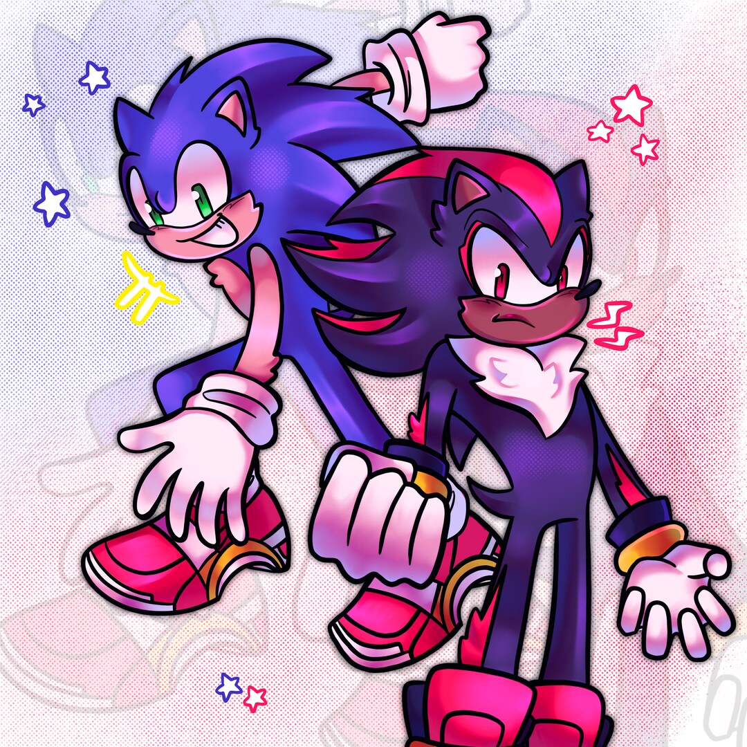 Sonic and Shadow Poster Print - Etsy