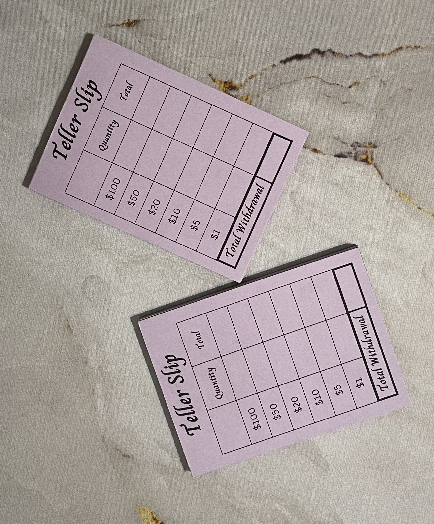 Teller Slip Notepad - Etsy