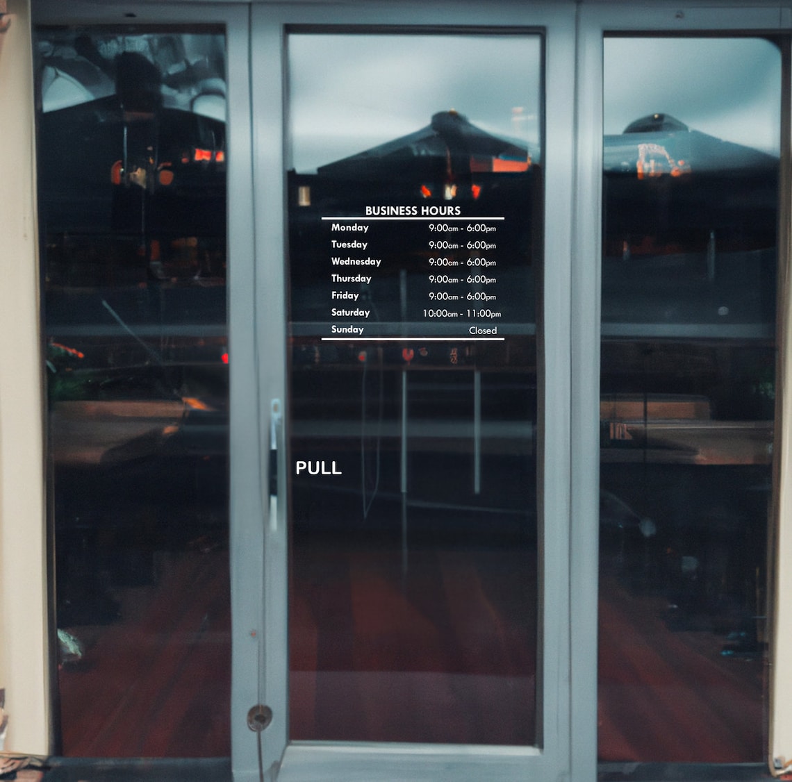 Business Door Push / Pull Text Vinyl -- Selectable Font/size Options - Etsy