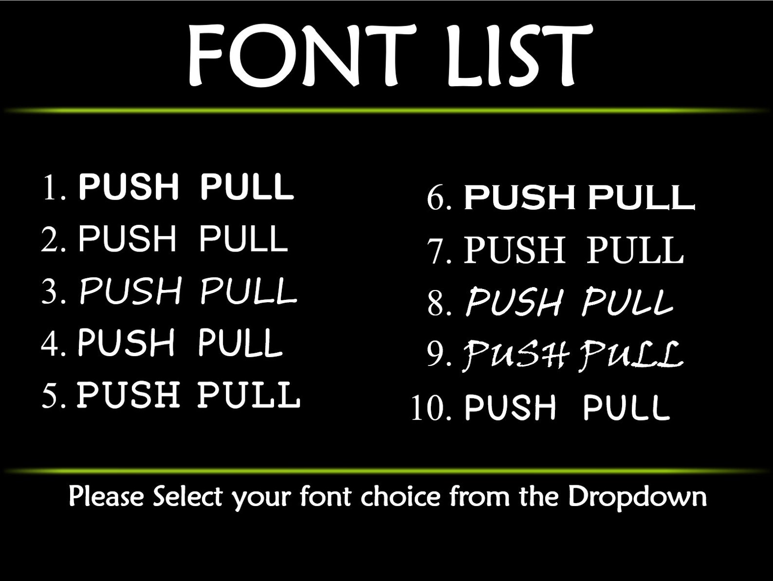 Business Door Push / Pull Text Vinyl -- Selectable Font/size Options - Etsy