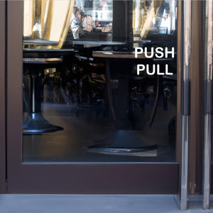 Business Door Push / Pull Text Vinyl -- Selectable Font/size Options - Etsy