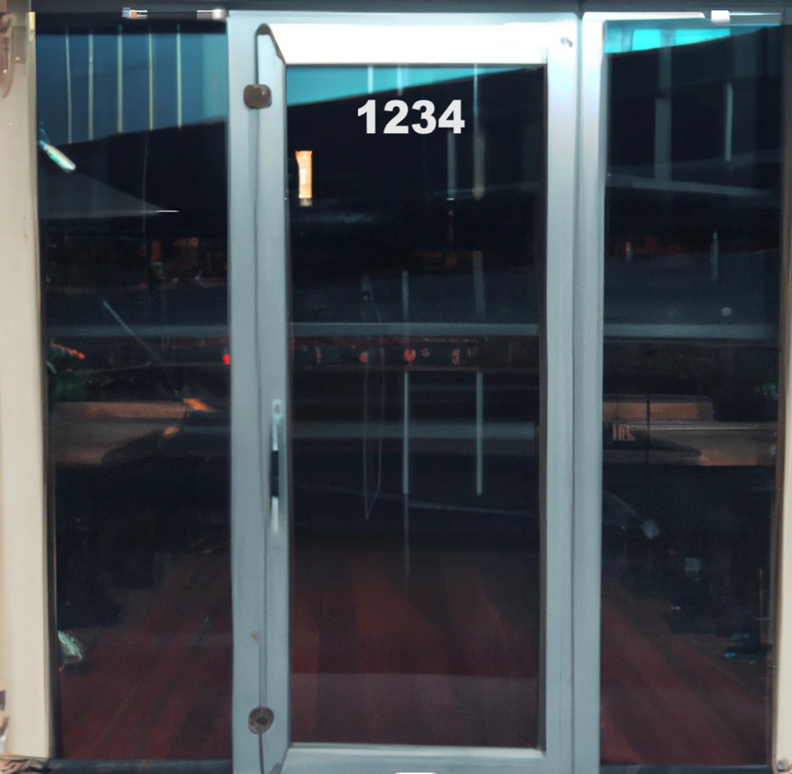 Business Address Numbers Vinyl Decal Custom Decal for Storefront Window ...