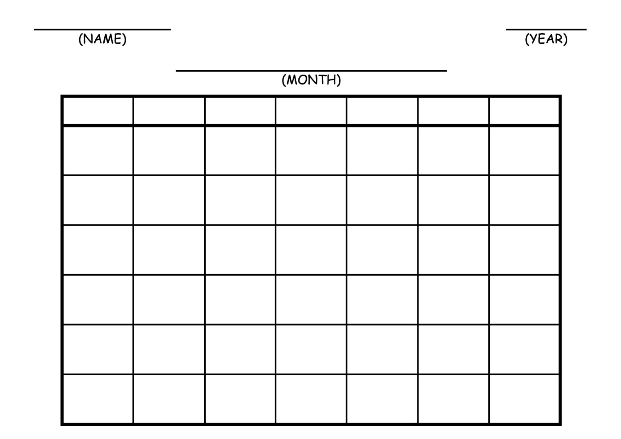 Blank Calendar for Children - Etsy