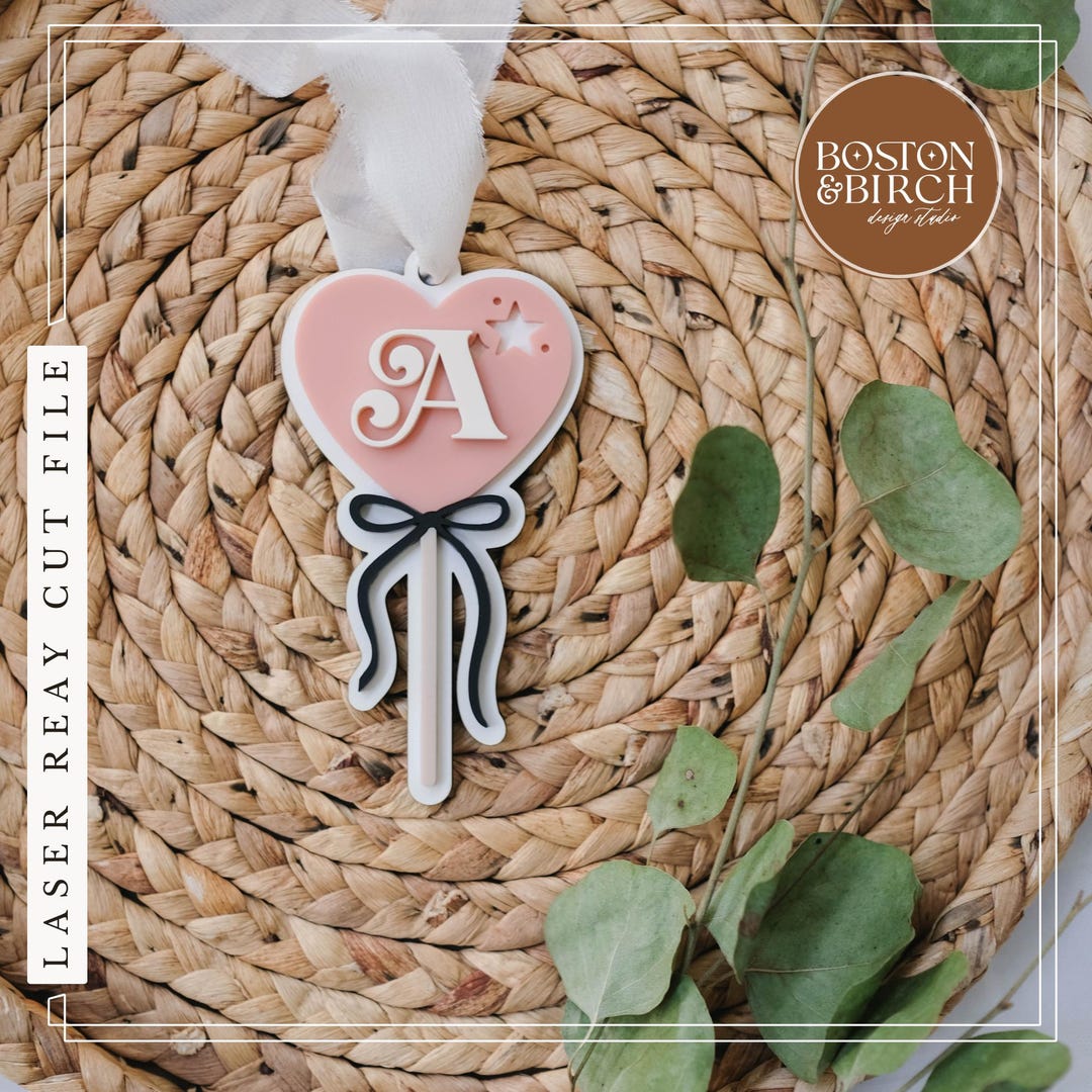 Valentine Sucker Tag SVG - Valentines Day Basket - Laser Ready Cut File ...