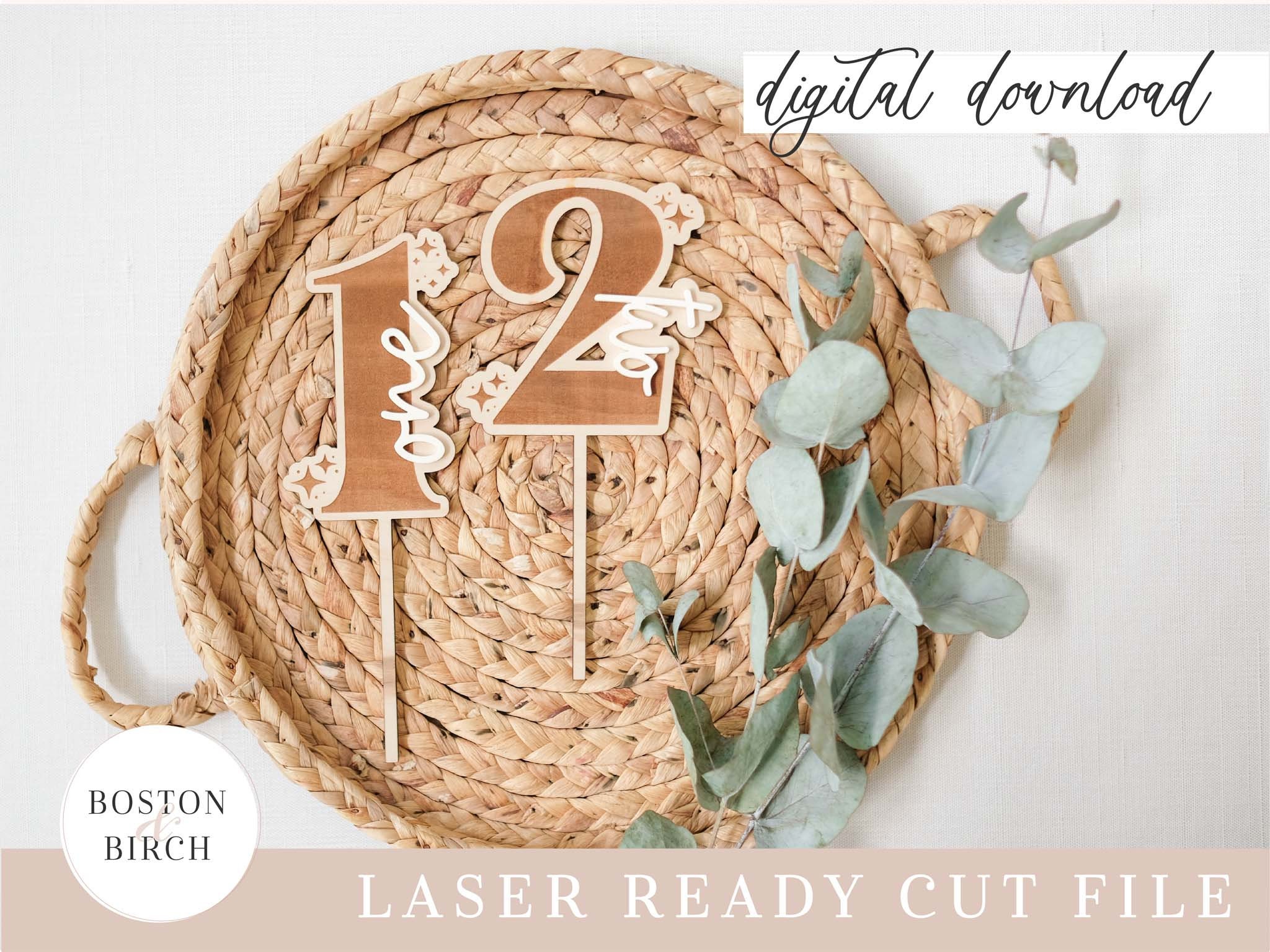 Star Cake Topper Boho Birthday Decor Retro Cake Toppers Girl Birthday ...