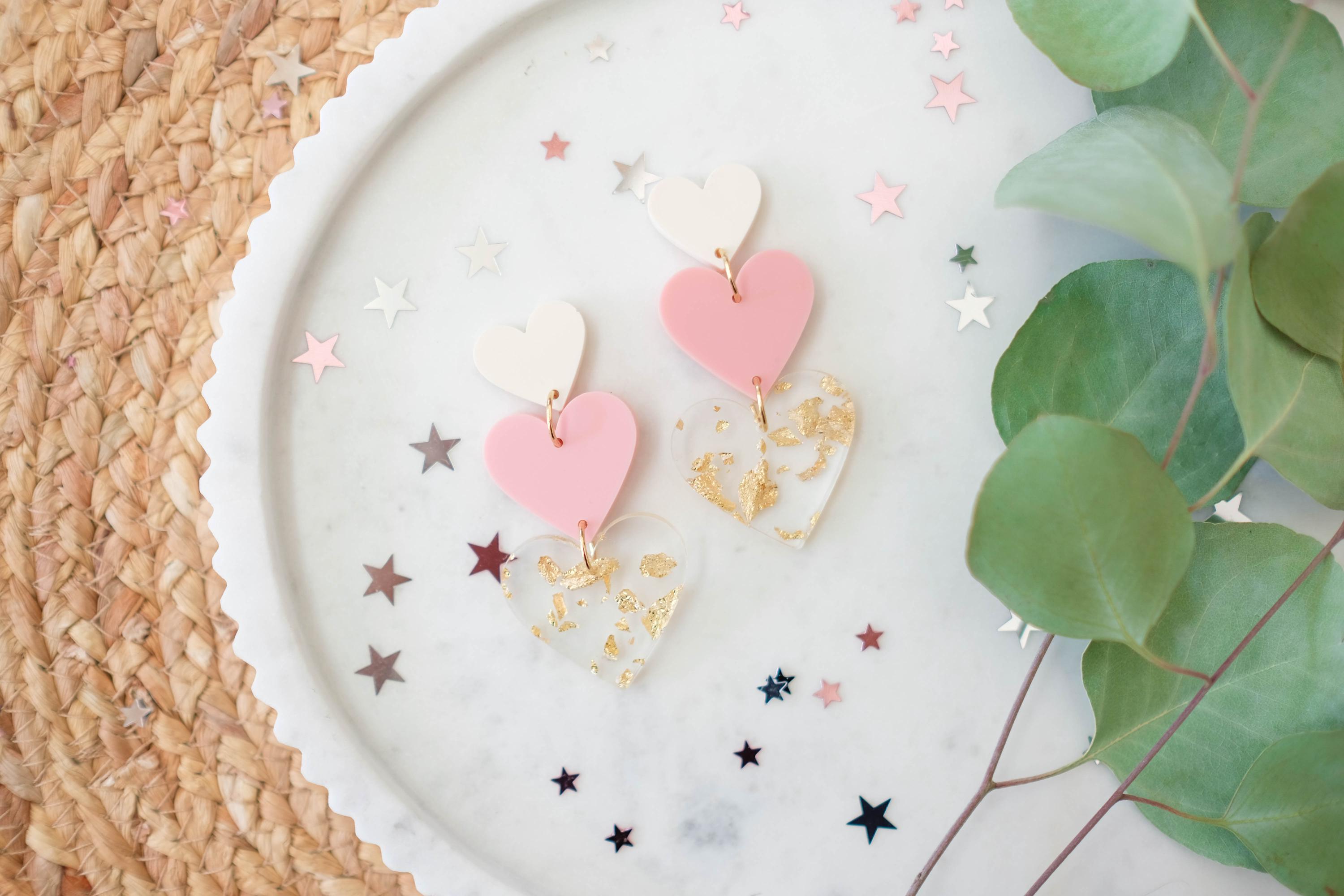 Heart Earring SVG Bundle, Laser Cut Jewelry Template (digital Download ...