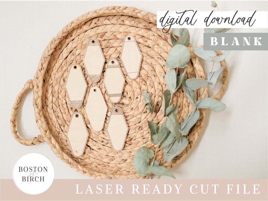 Blank Keychains Retro Keychain Motel Keychain Hotel Keychains Glowforge ...