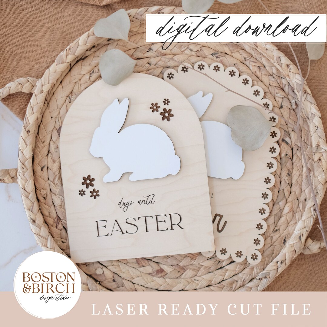 Days Till Easter Countdown SVG Easter SVG Laser Ready Cut File Digital ...