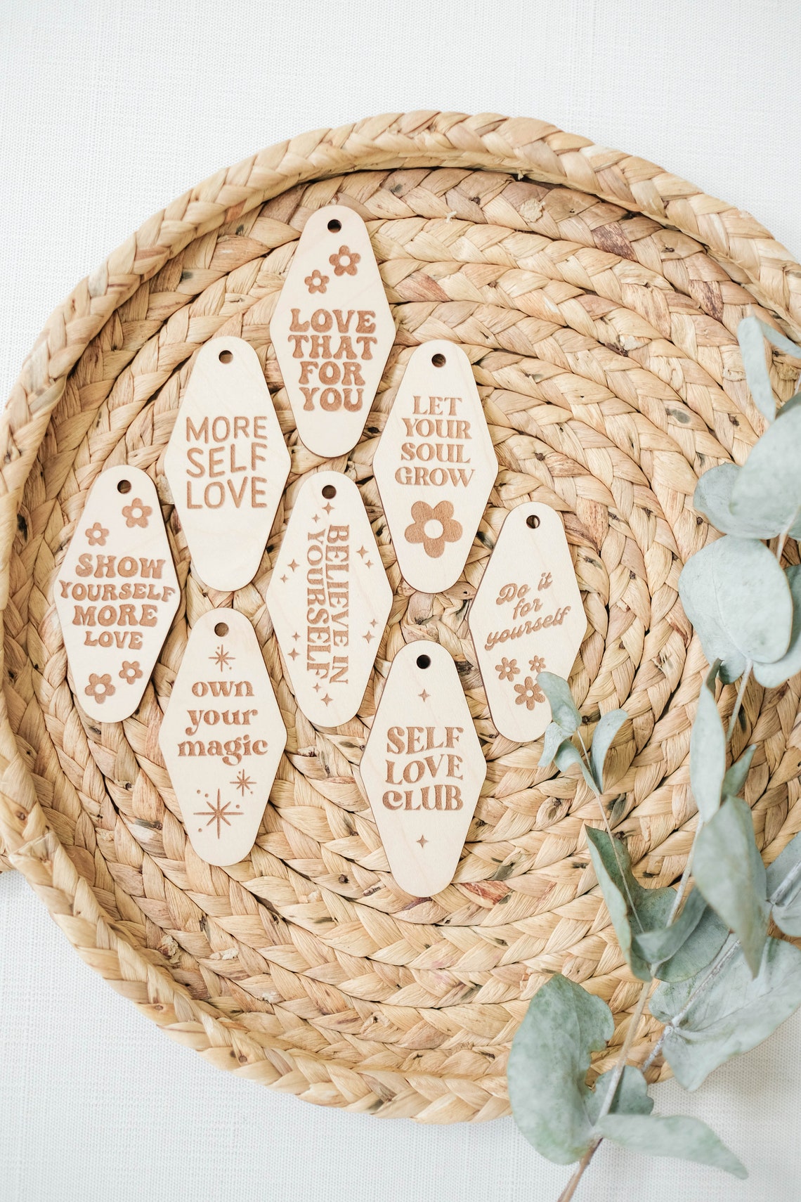 Self Love Keychains Retro Keychains Motel Keychains - Etsy