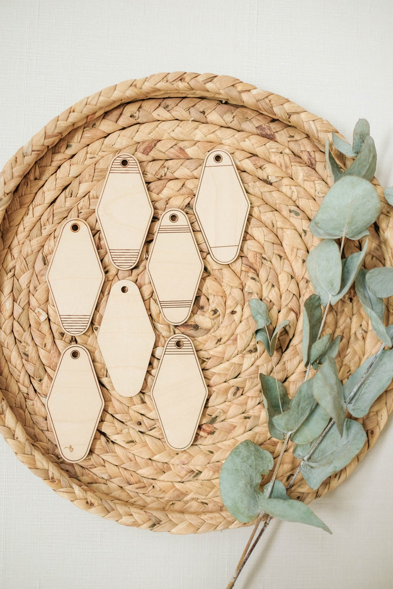 Blank Keychains Retro Keychain Motel Keychain Hotel Keychains Glowforge ...