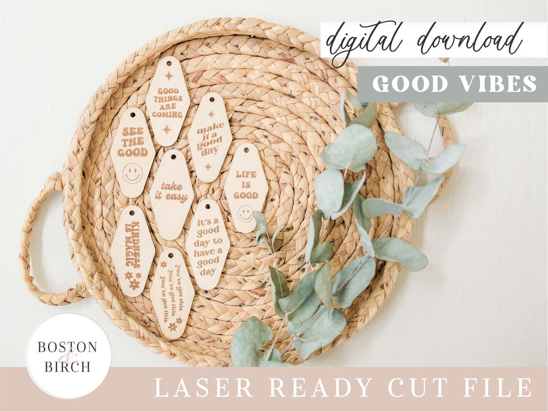 Good Vibes Keychains Retro Keychains Motel Keychains - Etsy