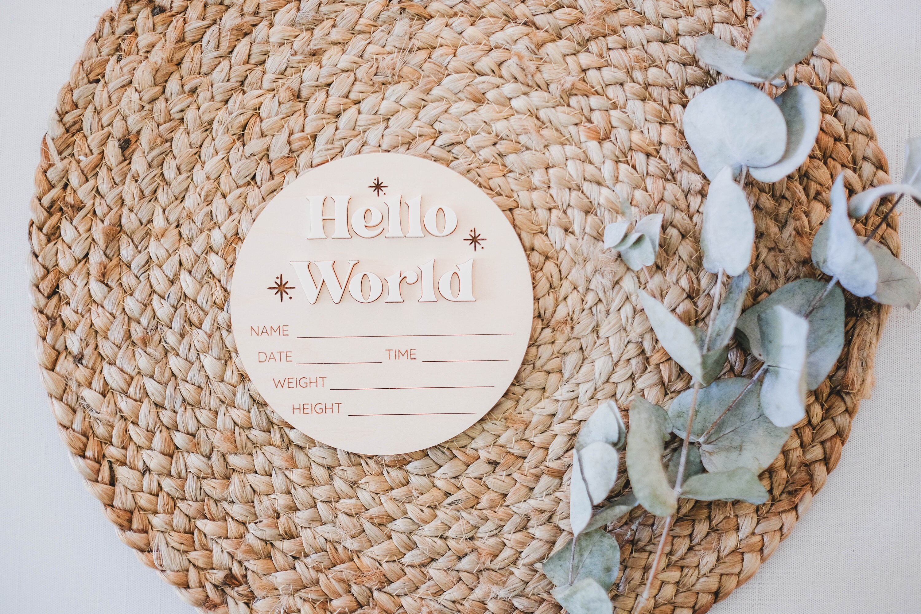 Hello World Baby Announcement Sign I'm Here Sign - Etsy