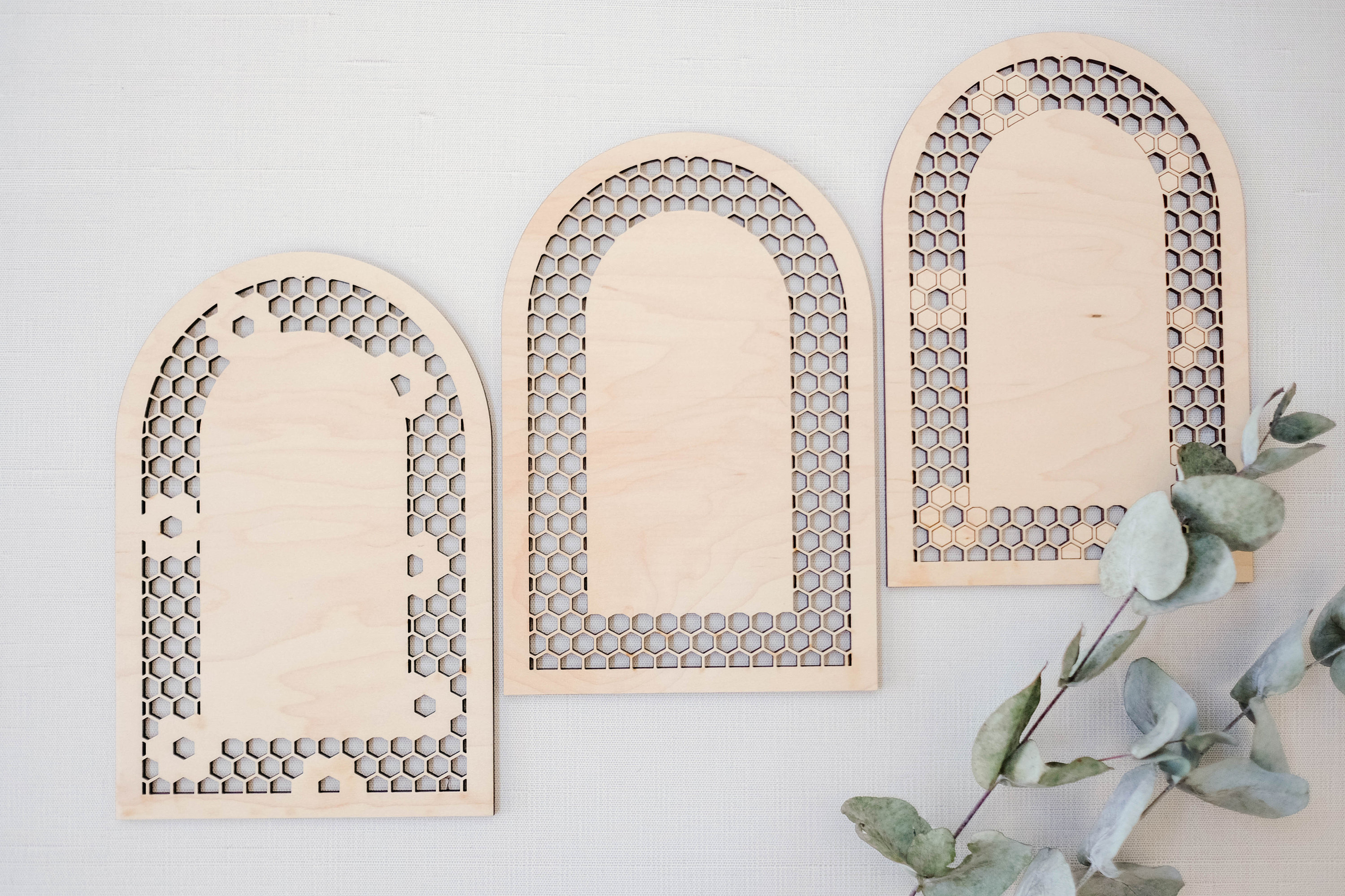 Boho Honeycomb Sign Arched Sign Blank Display Boho Arch Template ...