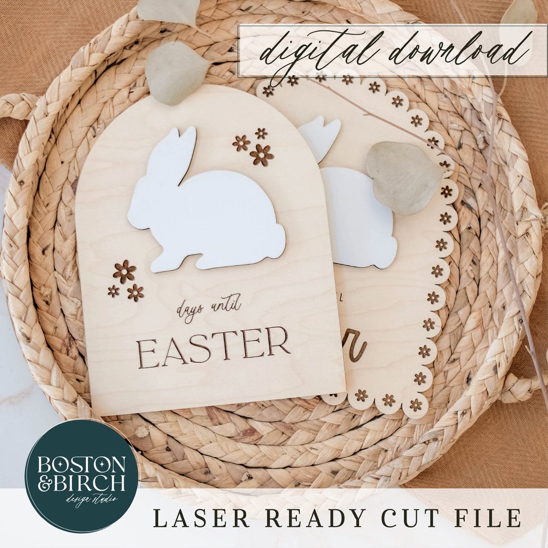Days Till Easter Countdown SVG Easter SVG Laser Ready Cut File Digital ...