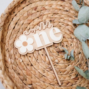 Wild One Daisy Cake Topper SVG File – Boho Birthday (laser Cut File) - Etsy