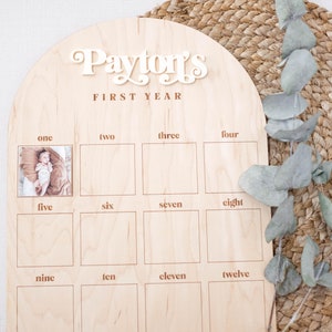 Baby's First Year Sign - First Year Photo Board - Milestone Sign ...
