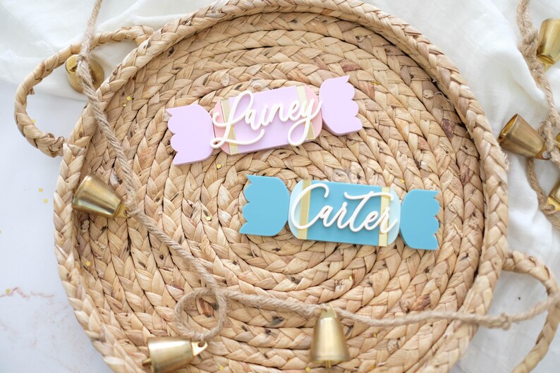 Personalized Christmas Cracker Ornament, Acrylic Name Tag (digital File ...