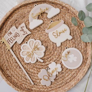 Shamrock Name Tag SVG | St. Patricks Day Basket Tag SVG Tag | Four Leaf ...