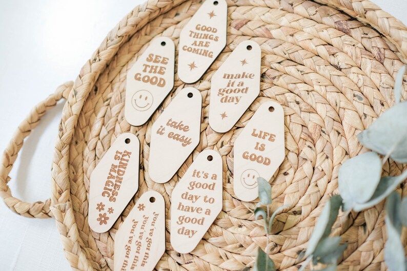 Good Vibes Keychains Retro Keychains Motel Keychains Hotel Keychains ...