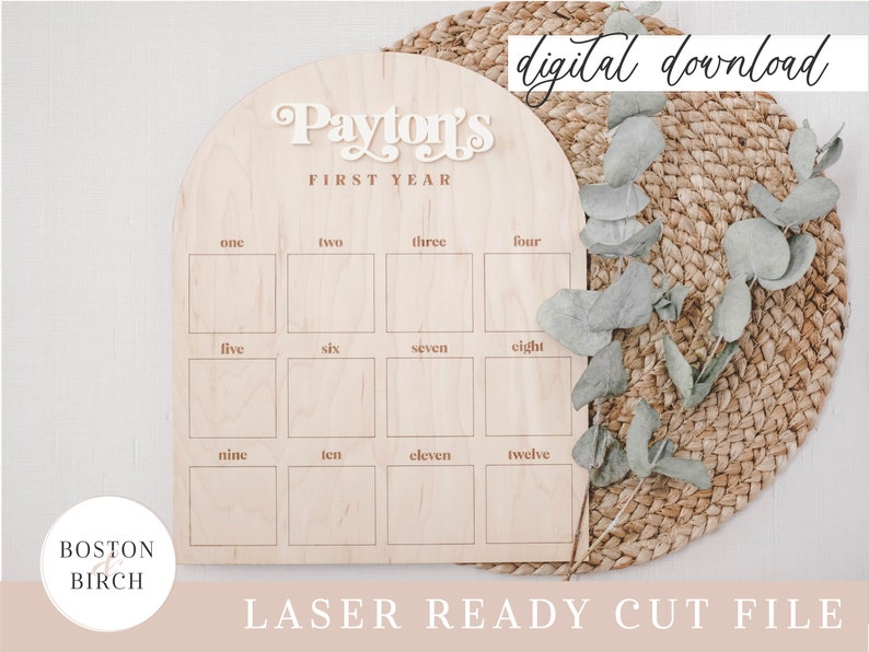 Baby's First Year Sign First Year Photo Board - Etsy