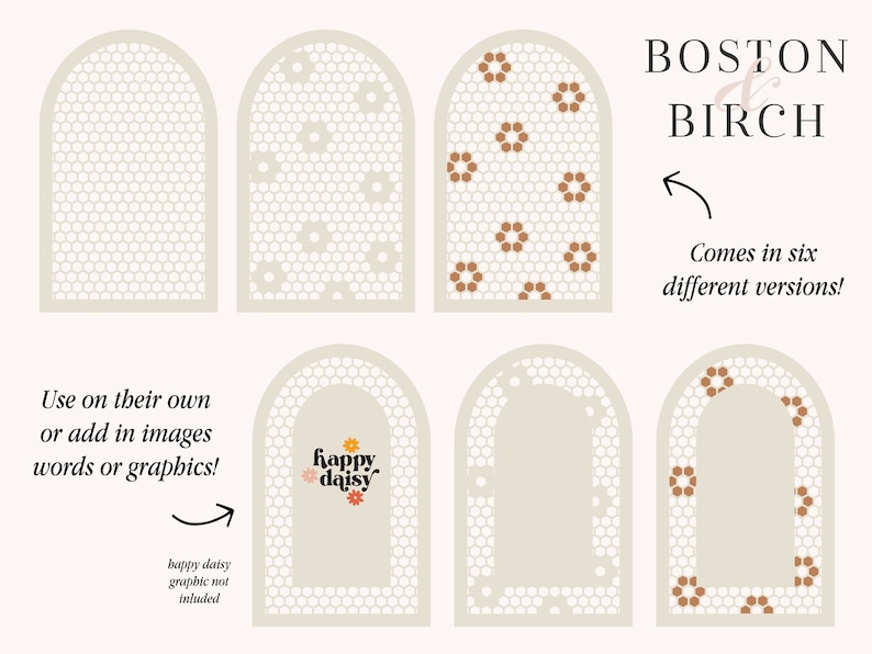 Boho Honeycomb Sign Arched Sign Blank Display Boho Arch Template ...