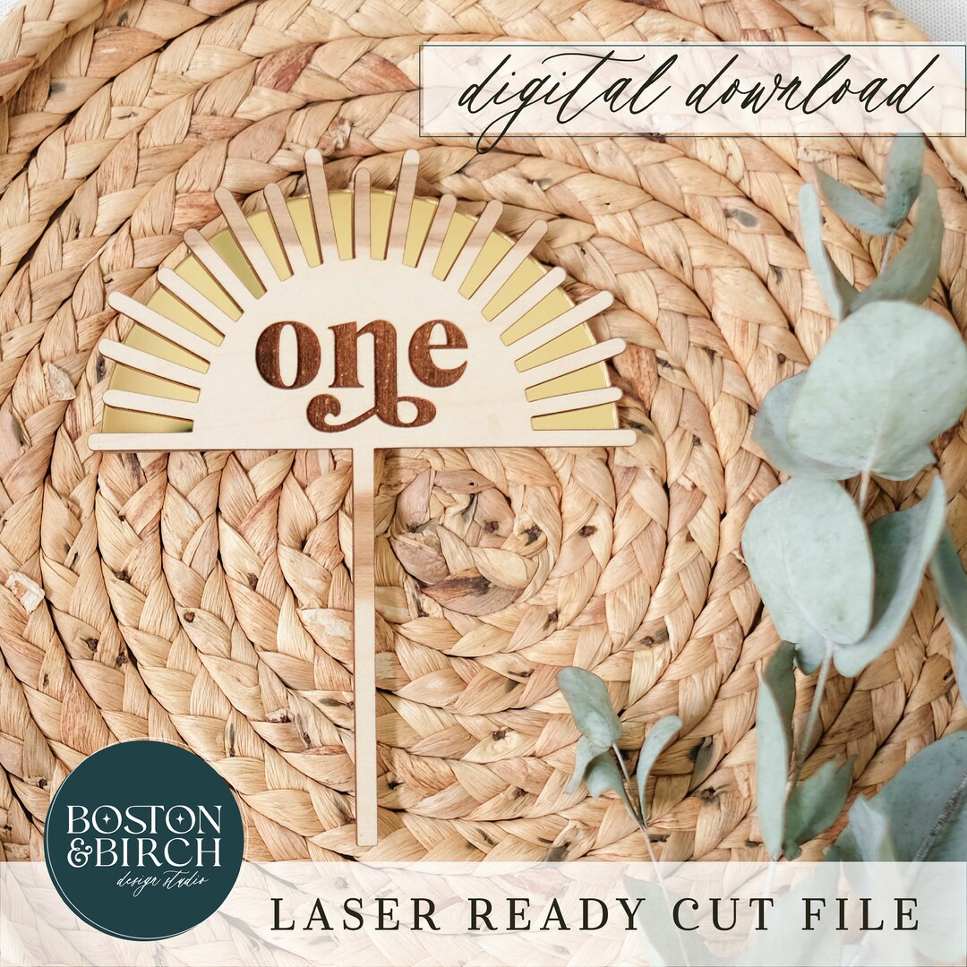 Sun Cake Topper Boho Birthday Decor Retro Cake Toppers Girl Birthday ...