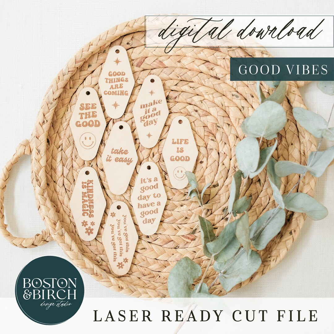 Good Vibes Keychains Retro Keychains Motel Keychains Hotel Keychains ...