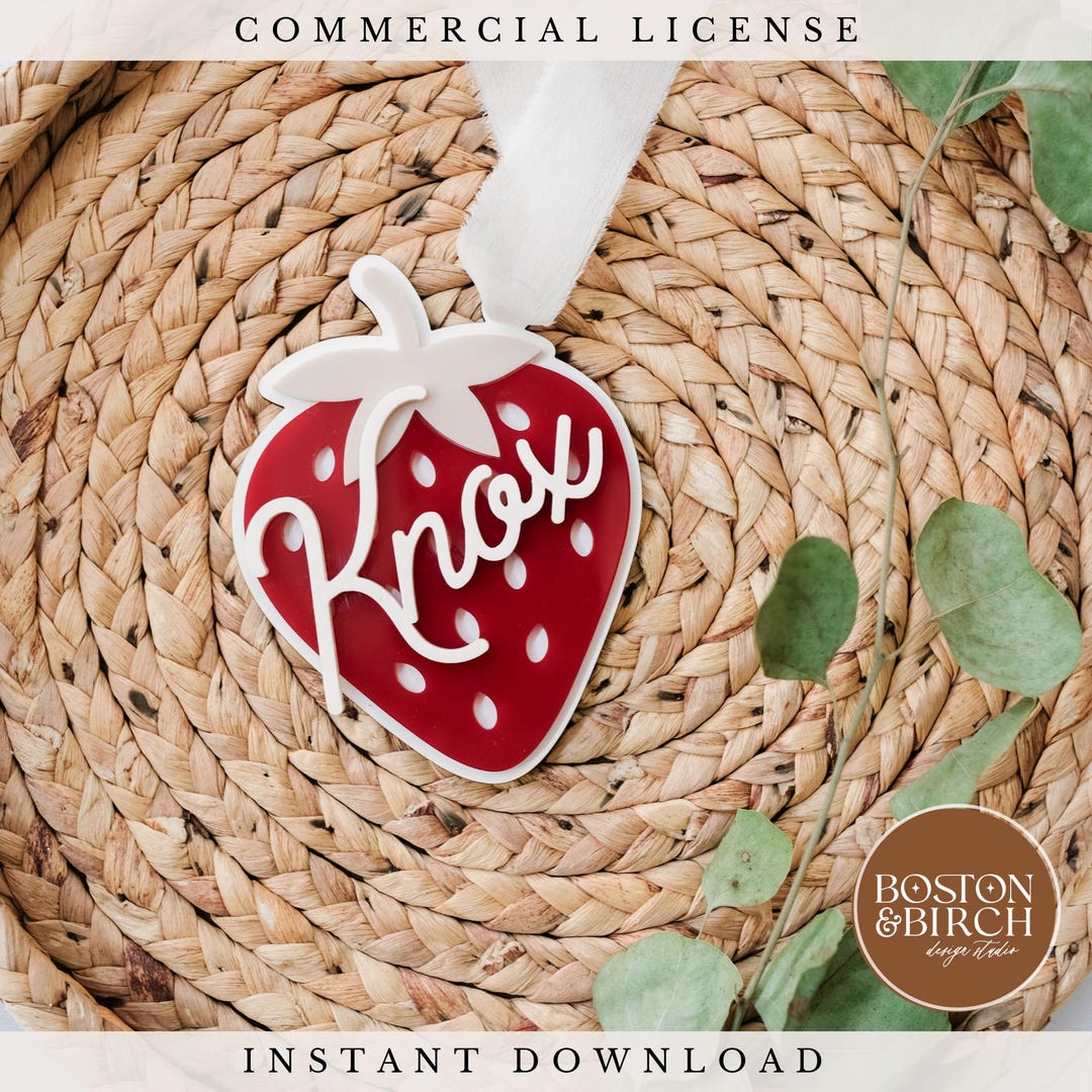 Strawberry Valentine Tag SVG – Laser Cut File (digital Download) - Etsy