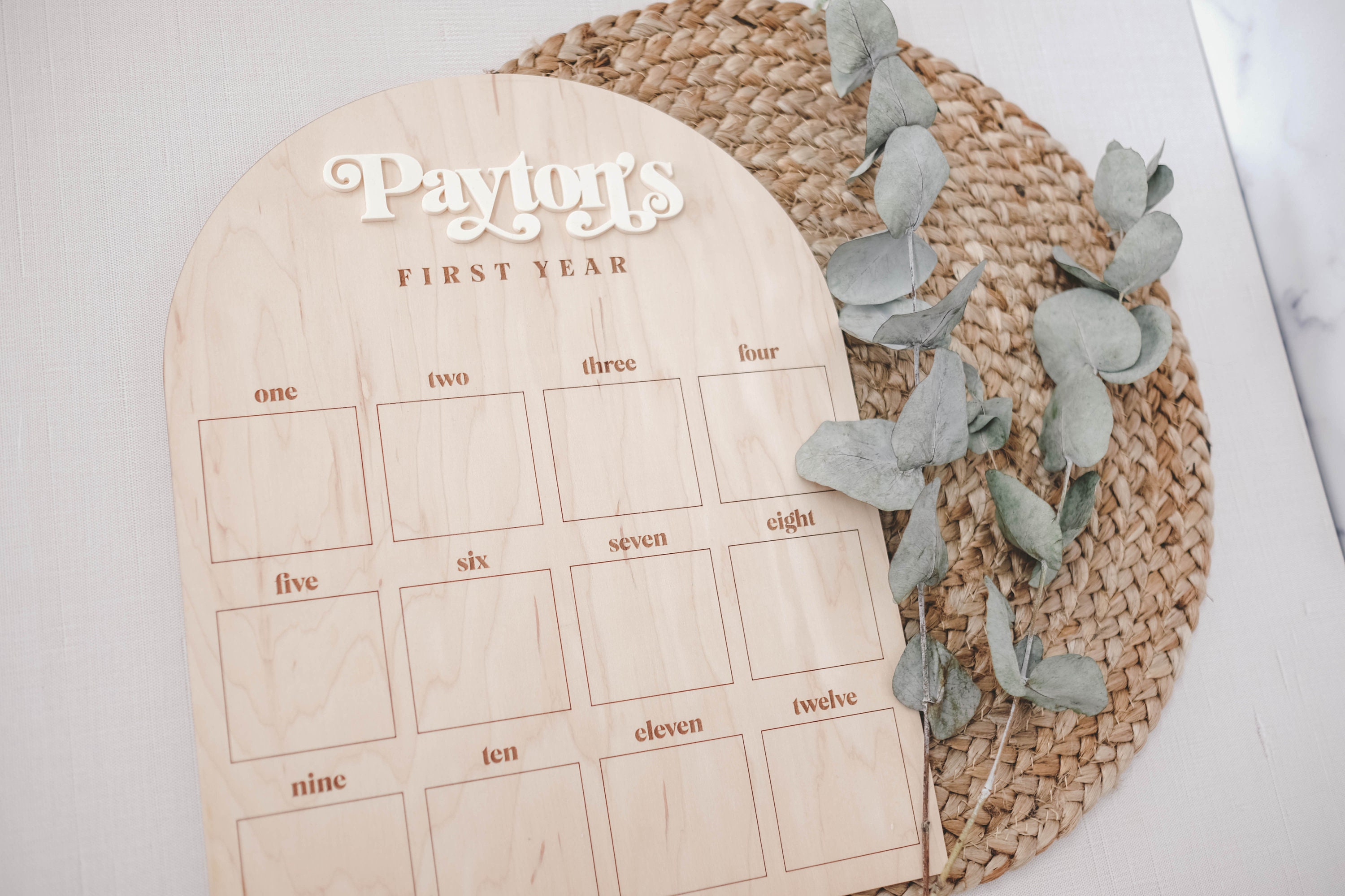 Baby's First Year Sign - First Year Photo Board - Milestone Sign ...