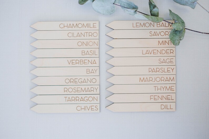 Laser Cut Herb Marker SVG File – Veggie Garden Labels (digital Download ...