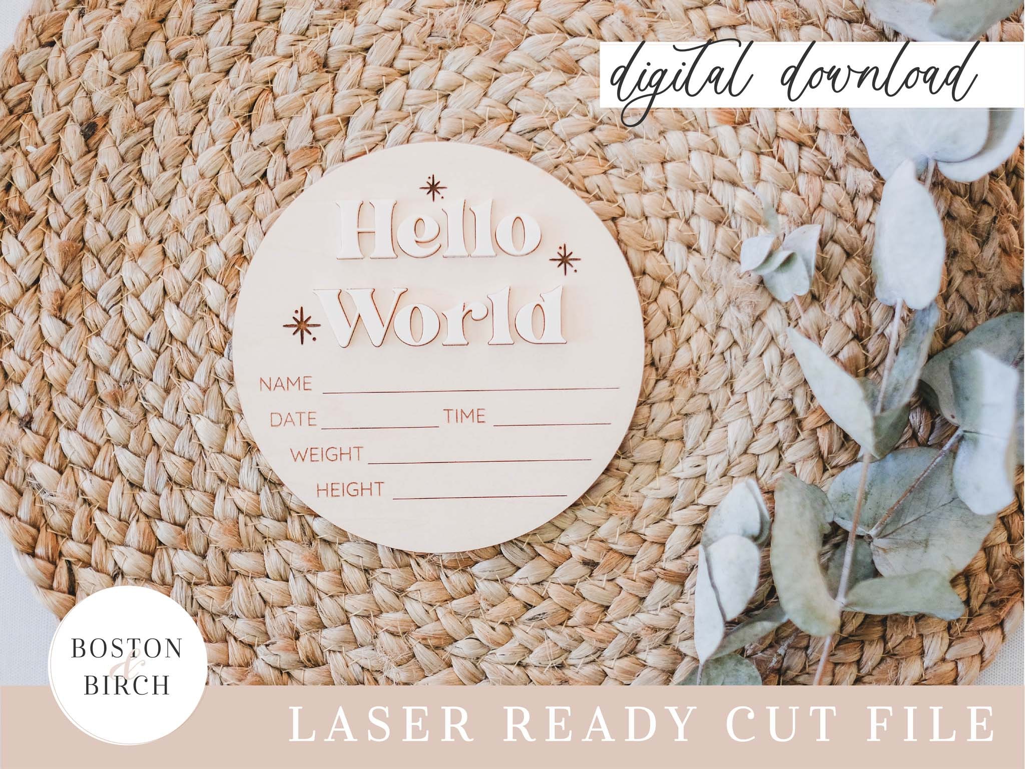 Hello World Baby Announcement Sign I'm Here Sign - Etsy