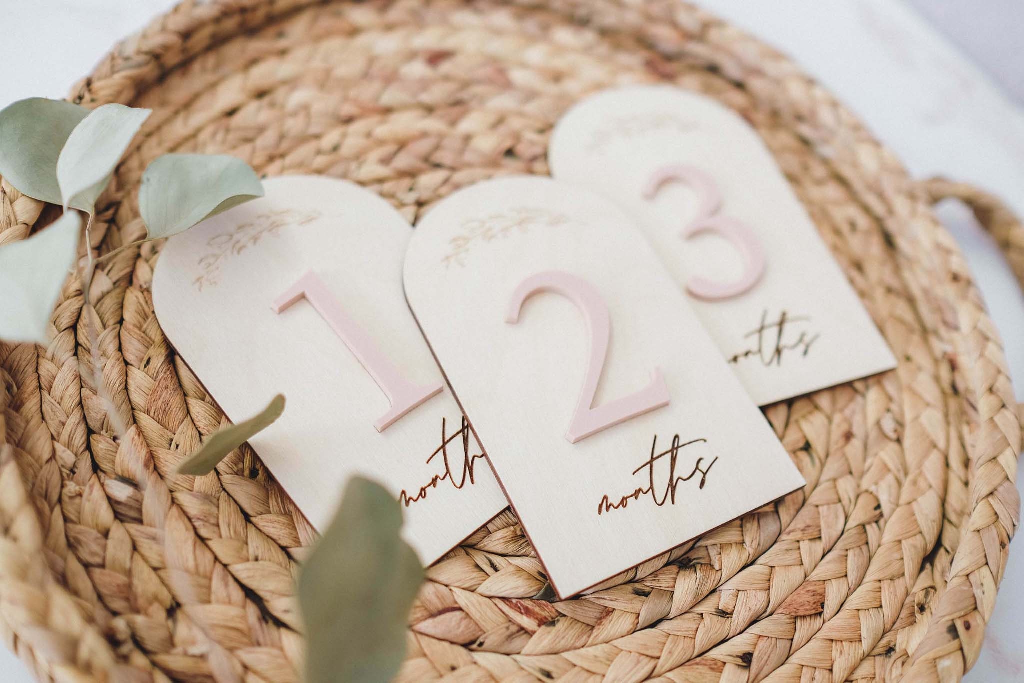 Arched Floral Month Markers Digital File Boho Nursery Decor Children's ...