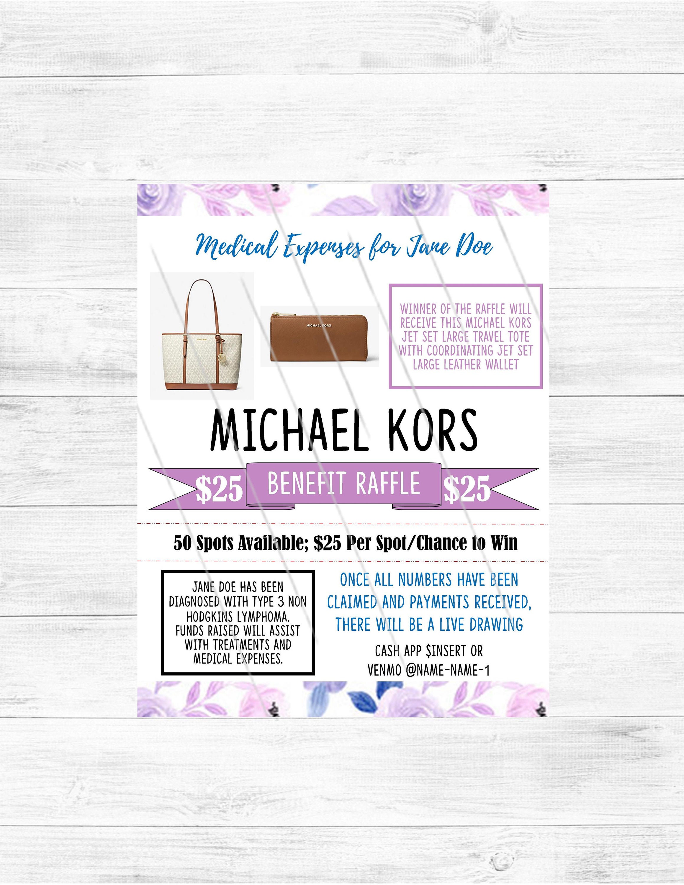 Purse Raffle Fundraiser 8 1/2 X 11 Flyer *digital File* - Etsy