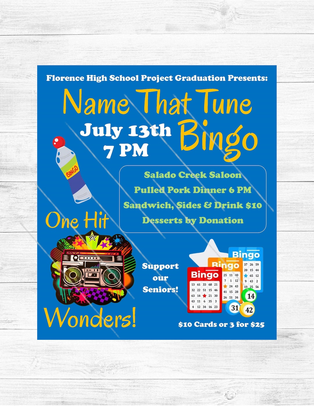 Name That Tune Bingo Fundraiser Flyer *digital File* - Etsy