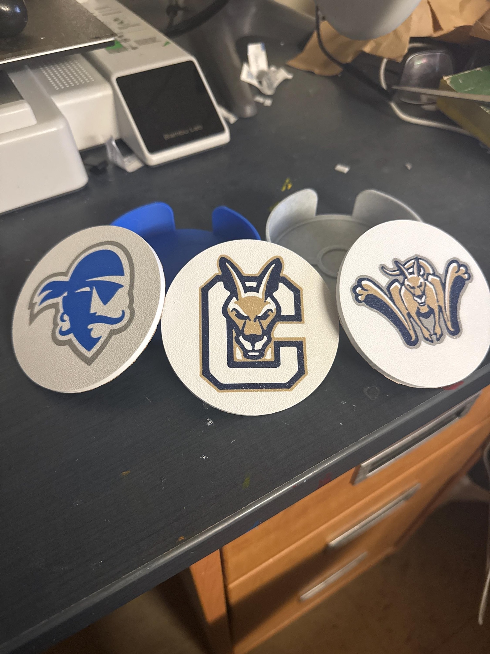 3D Printed College Sports Logo Coasters - Set of 4 (read Description ...