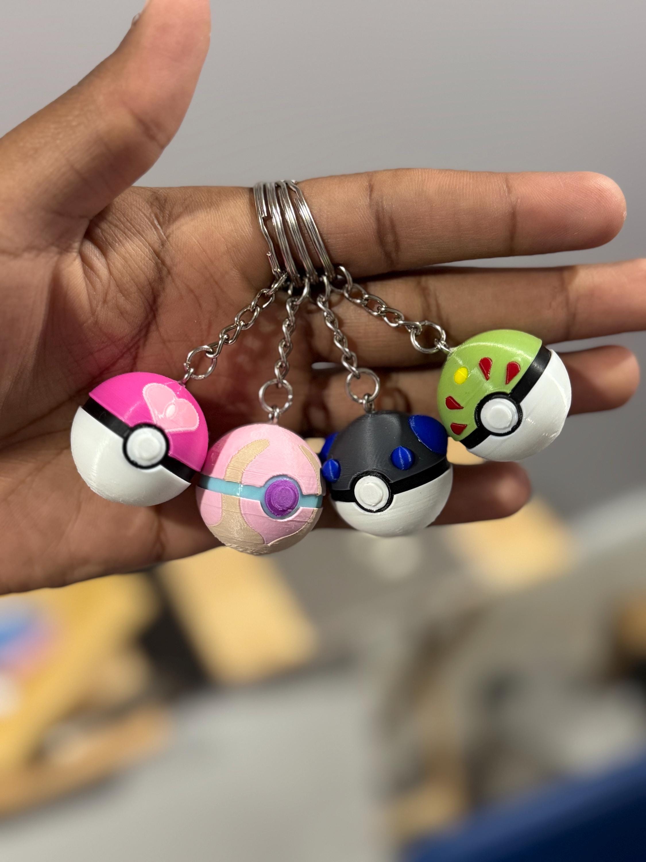 3D Printed Poké Ball Keychains - Etsy