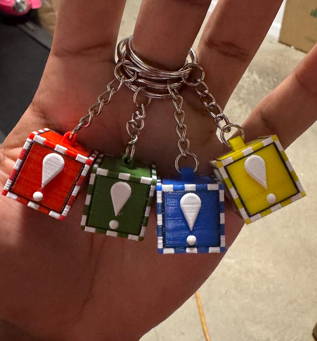 Super Mario 64 Cap/item Box Keychains - Etsy