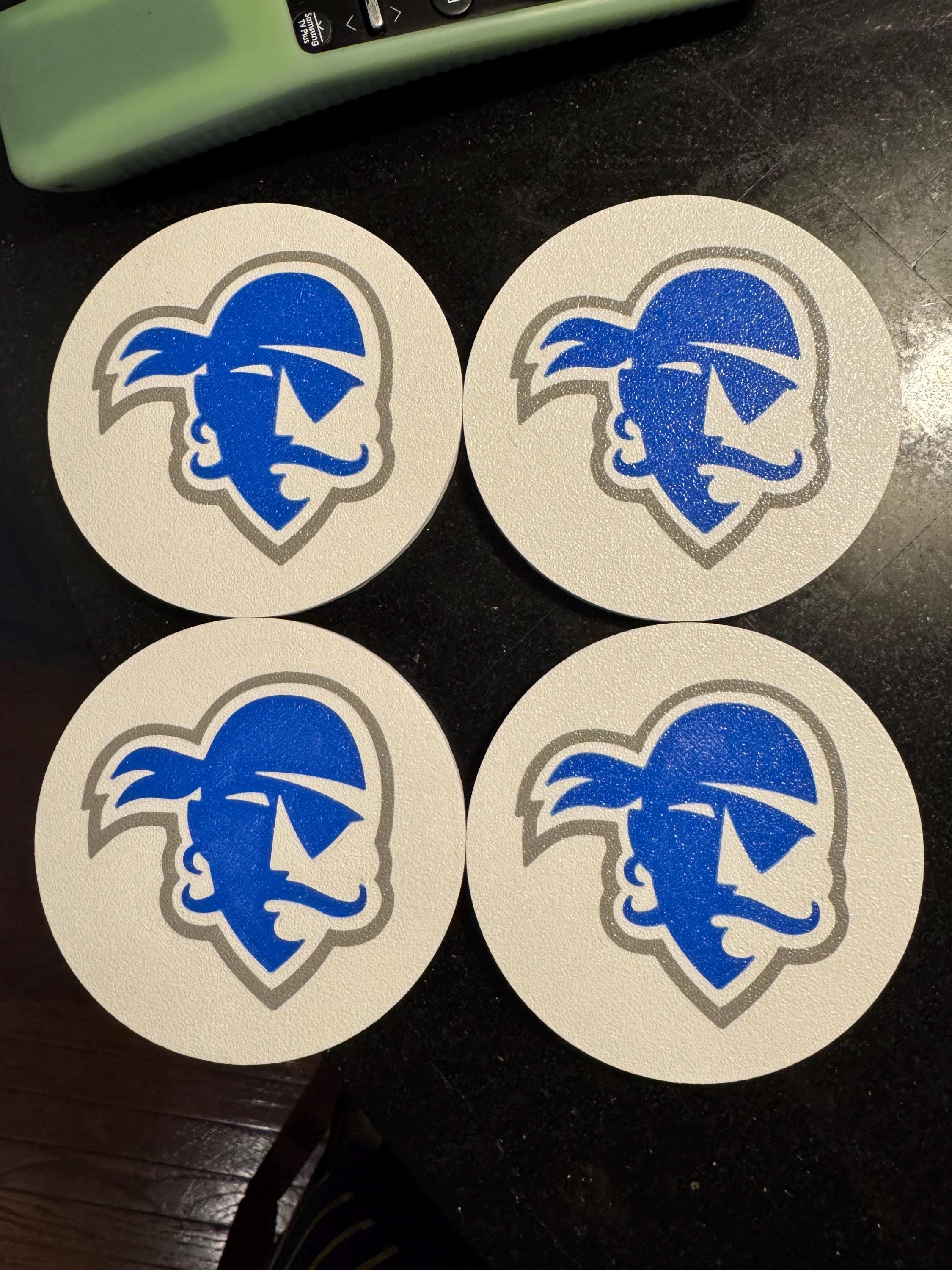 3D Printed College Sports Logo Coasters - Set of 4 (read Description ...