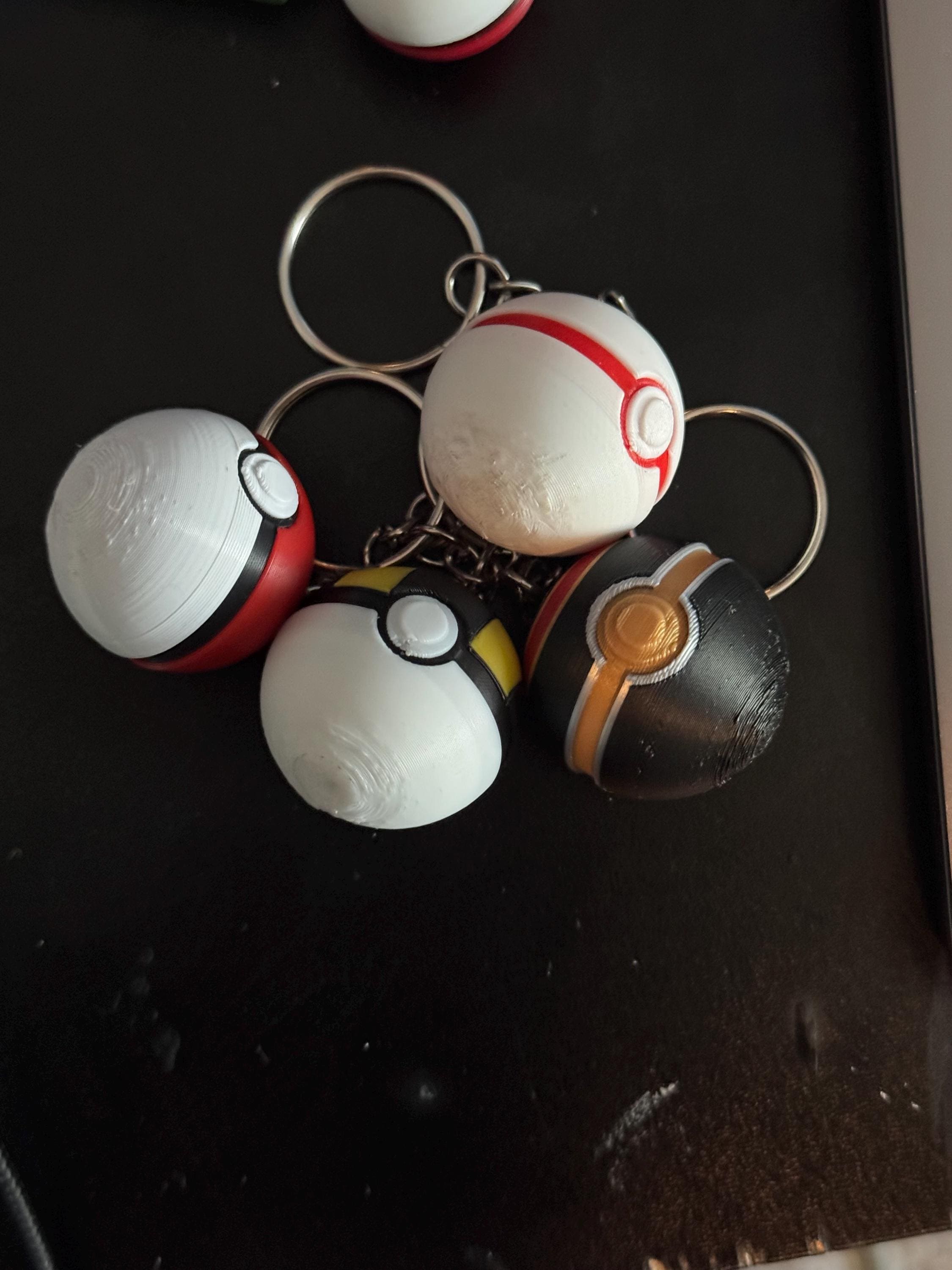3D Printed Poké Ball Keychains - Etsy