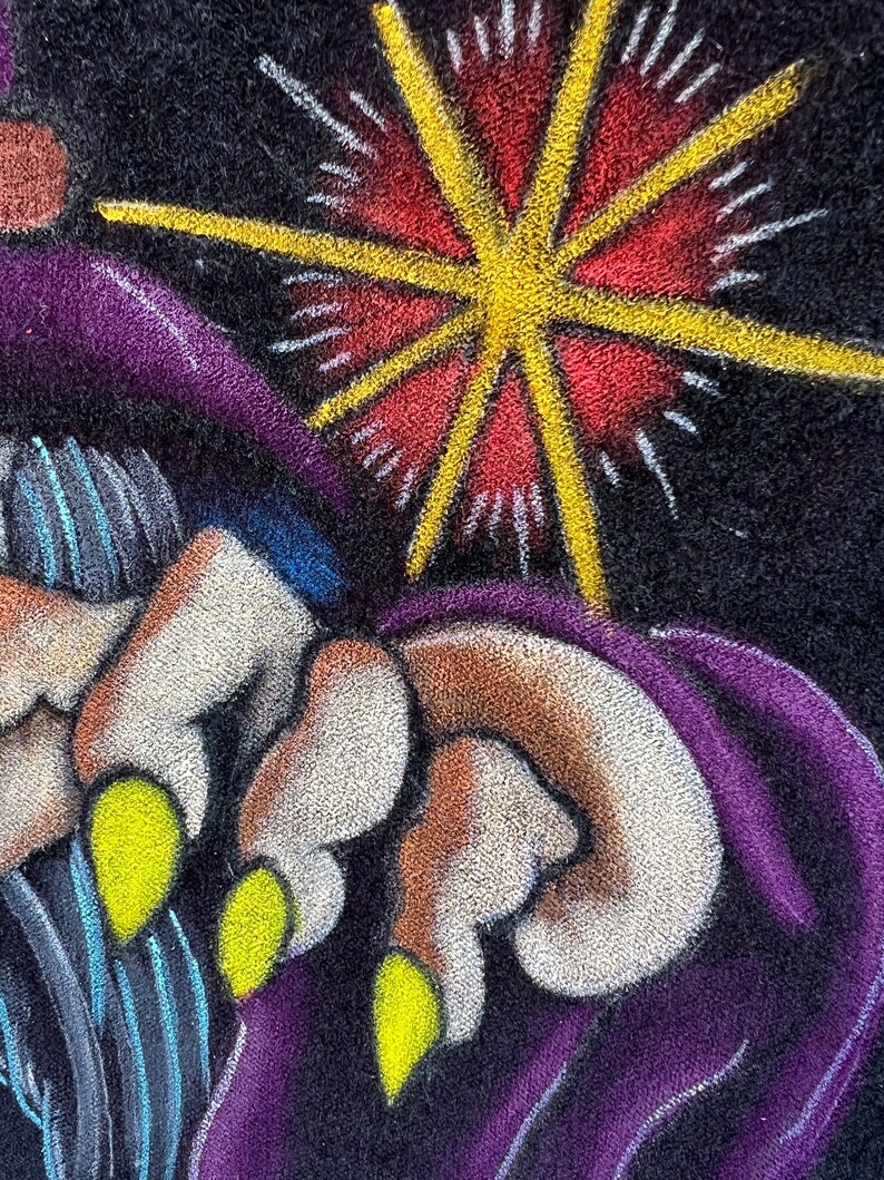 Wizard Crystal Ball Tattoo Flash Style Black Velvet Painting Pinky Yun ...