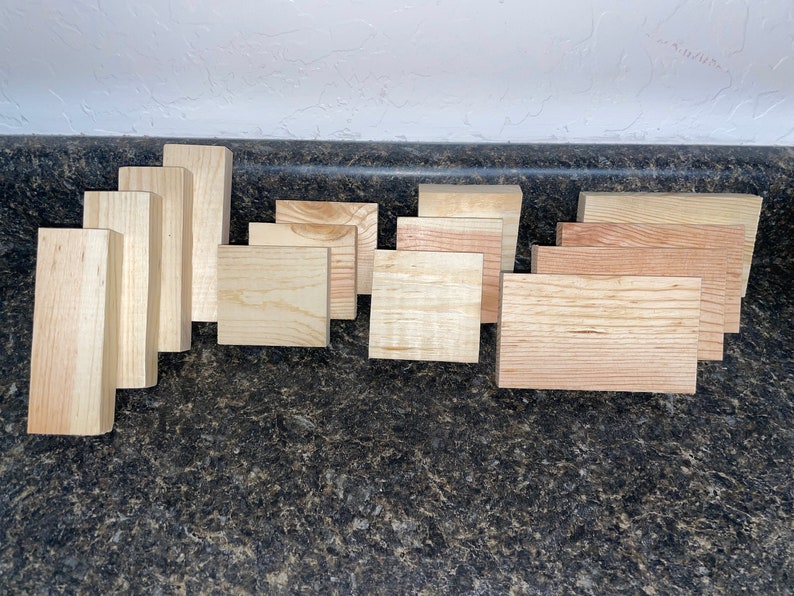 Wood Blanks Multiple Size - Wood Blocks - Precut Wood - Plain Wood ...