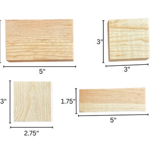 Wood Blanks Multiple Size - Wood Blocks - Precut Wood - Plain Wood ...