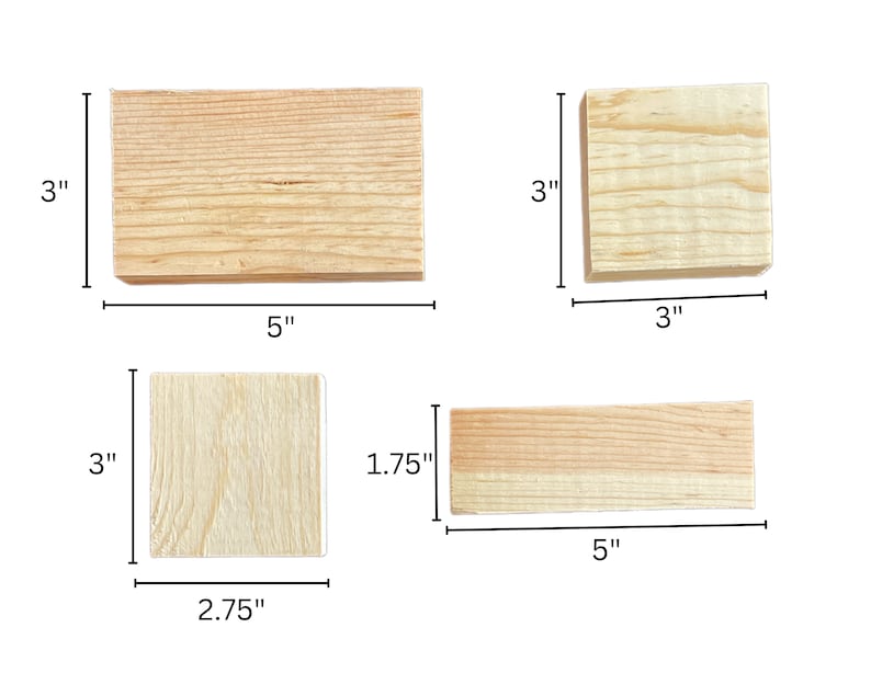 Wood Blanks Multiple Size - Wood Blocks - Precut Wood - Plain Wood ...