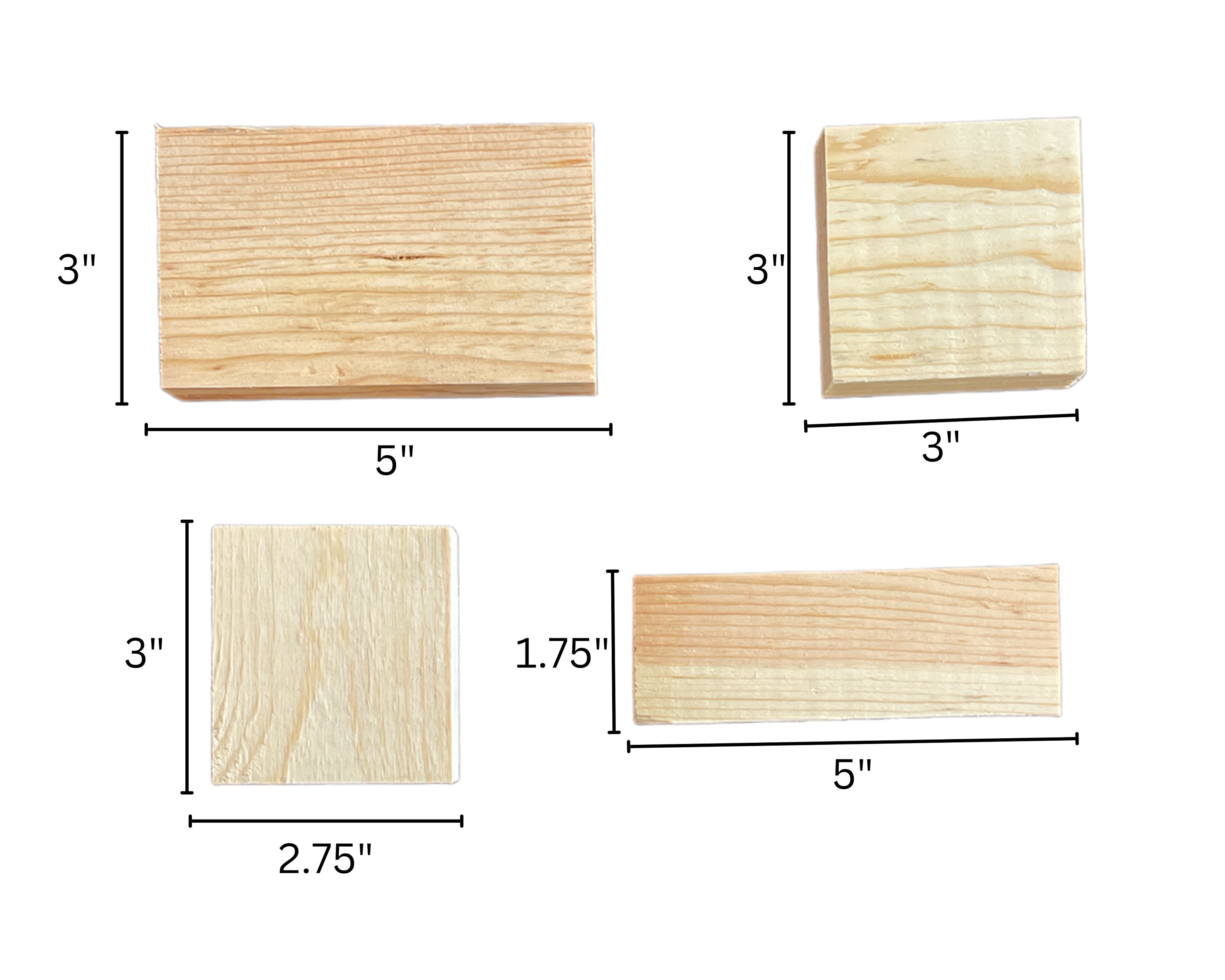 Wood Blanks Multiple Size - Wood Blocks - Precut Wood - Plain Wood ...