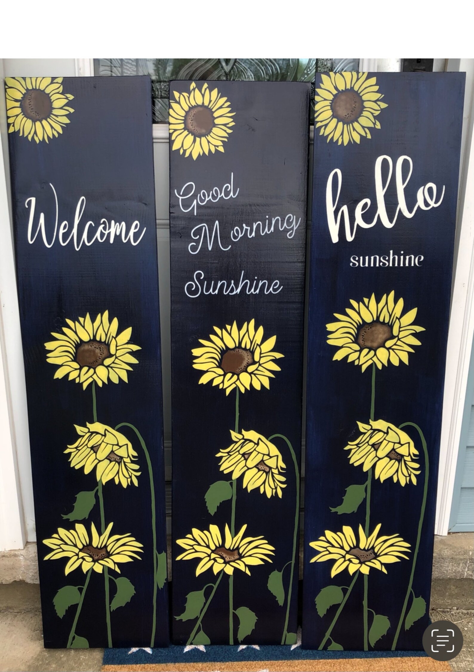 Summer Sunflower Welcome, Hello Sunshine Porch Leaner or Board - Etsy