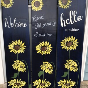 Summer Sunflower Welcome, Hello Sunshine Porch Leaner or Board - Etsy