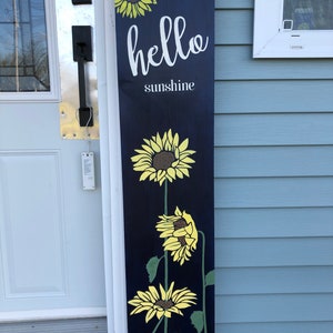 Summer Sunflower Welcome, Hello Sunshine Porch Leaner or Board - Etsy