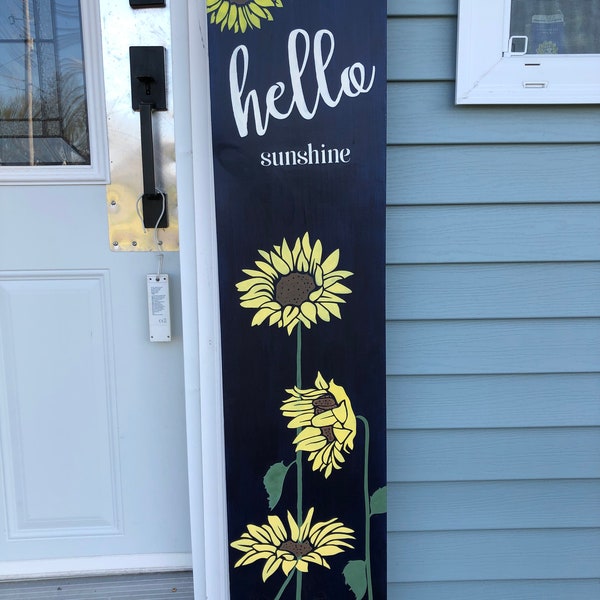 Sunflower Porch Sign - Etsy
