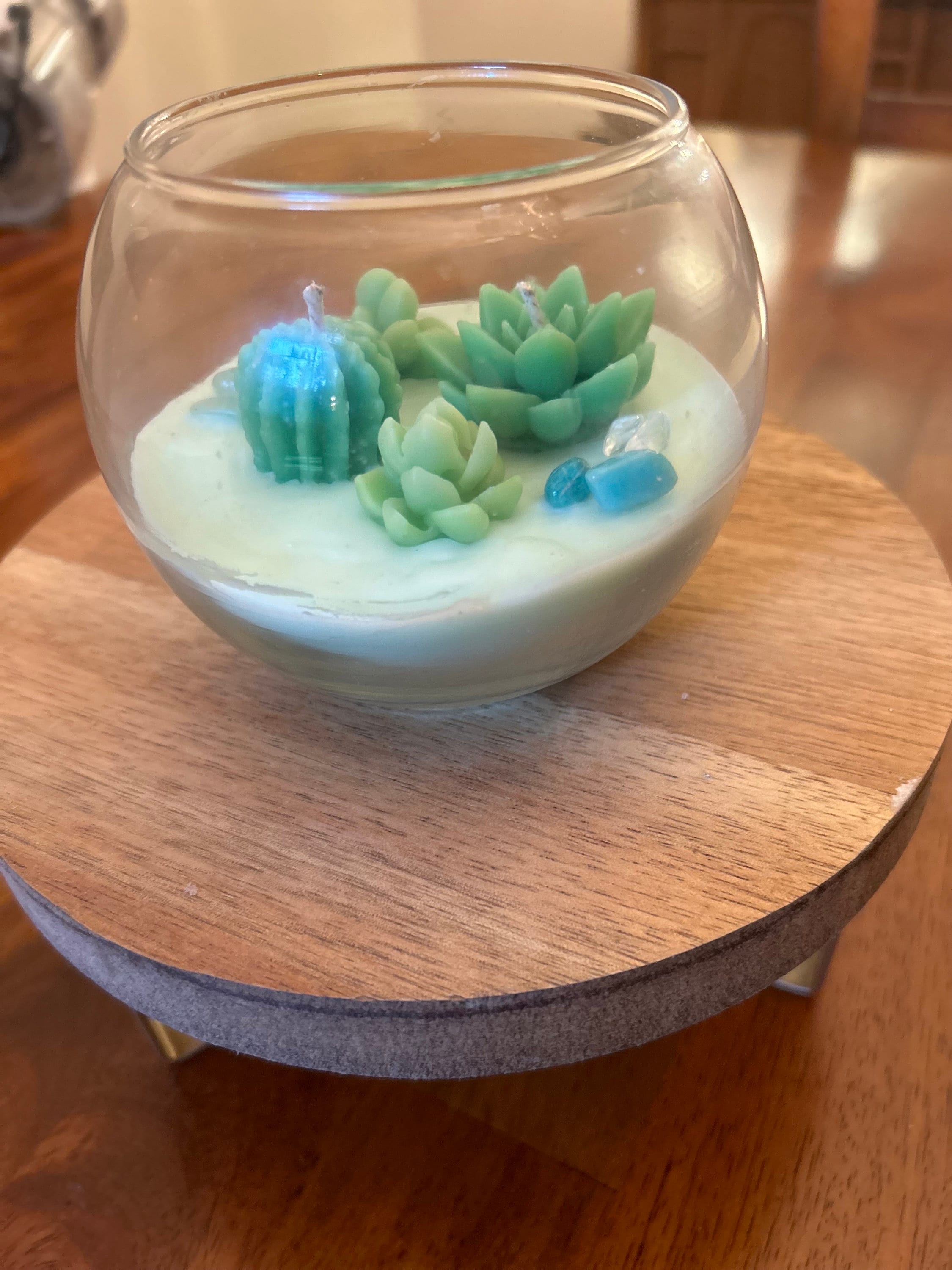 Succulent Decorative Candle Two Wick Candle terrarium Candle Plant Lady ...