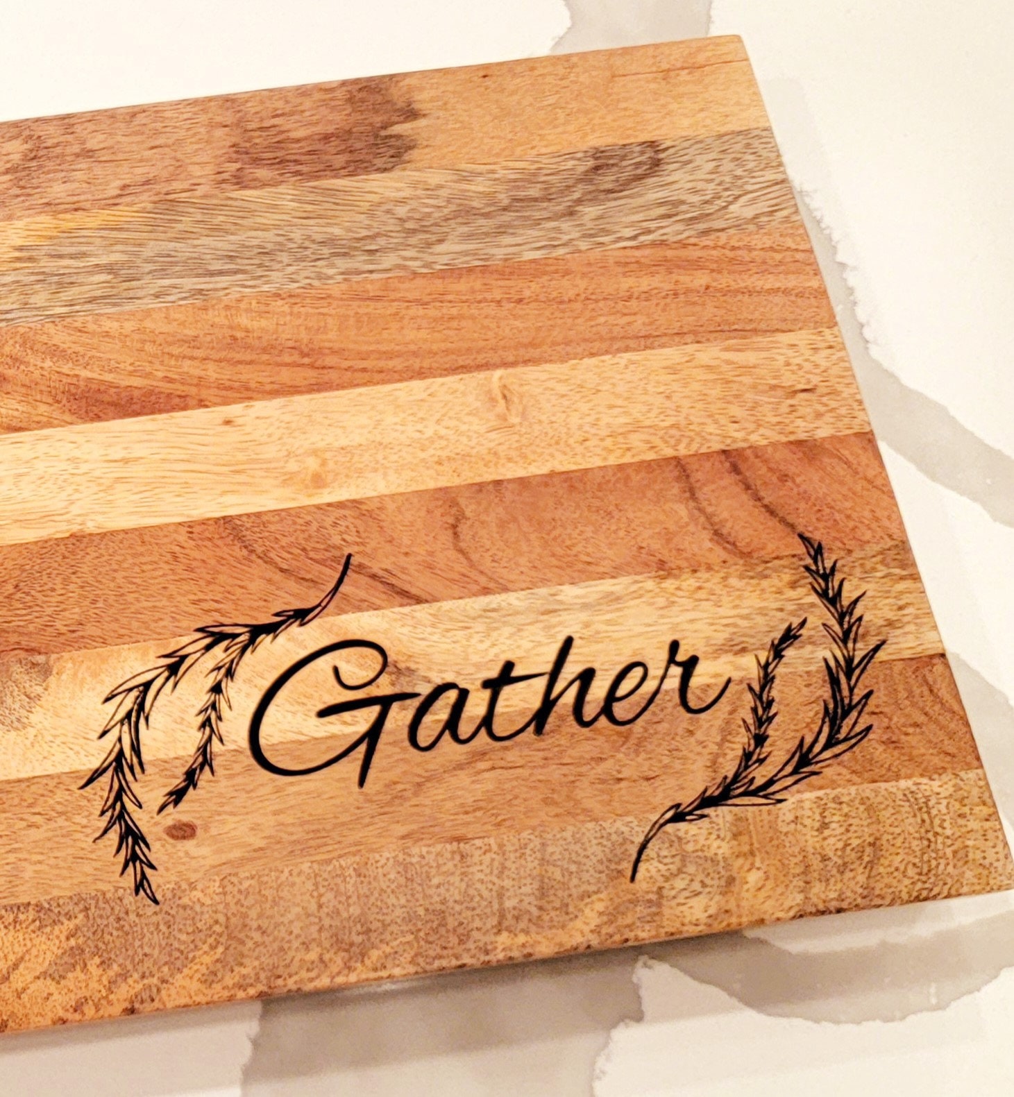 Large Scalloped Charcuterie Board, Housewarming Gift, Engraved Chopping ...